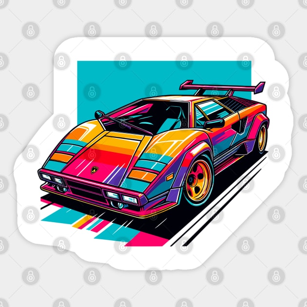 Lamborghini Countach - Countach - Sticker | TeePublic