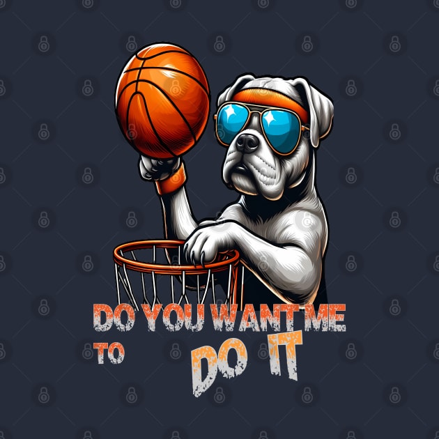 funny dog basketball Slam Dunked sport boys men kids - Funny Dog ...