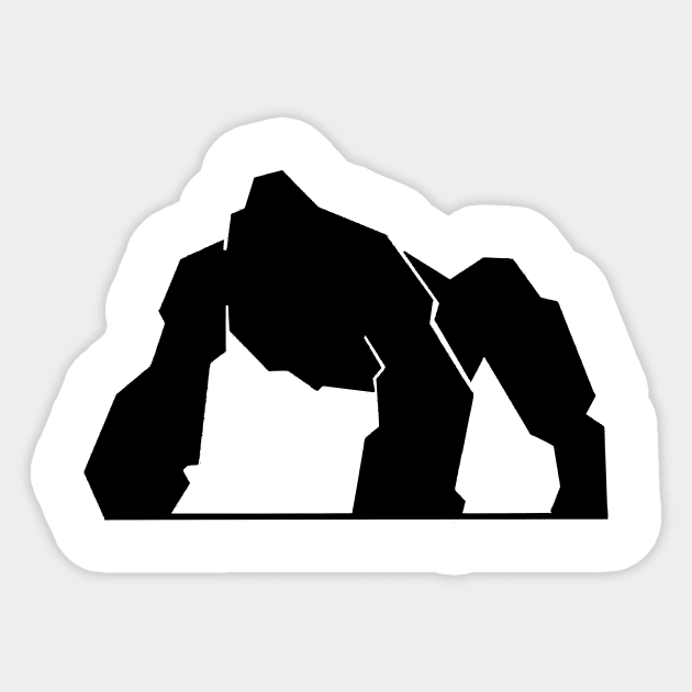 Blocky Silverback Gorilla Silhouette - Blocky Silverback Gorilla ...