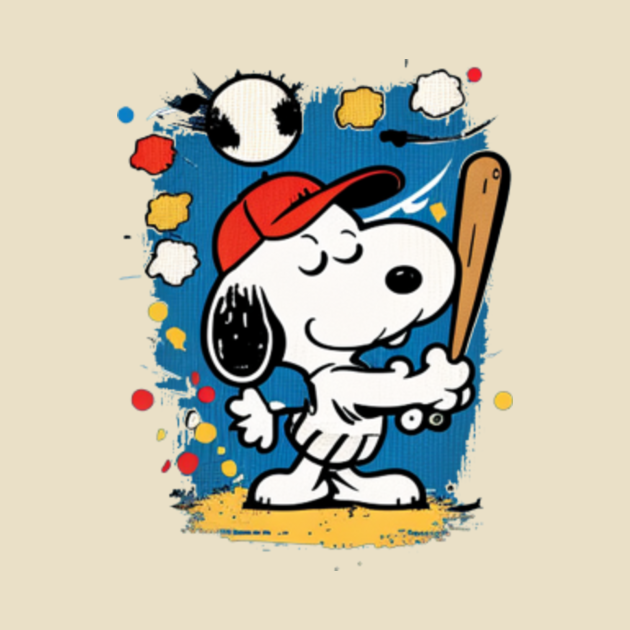 Snoopy play baseball abstract cute - Snoopy - T-Shirt sold by Sebulba ...