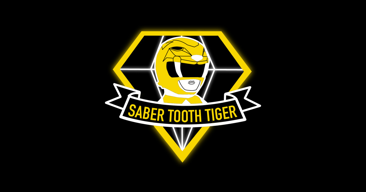 Sabertooth tiger - Yellow Ranger - Sticker | TeePublic