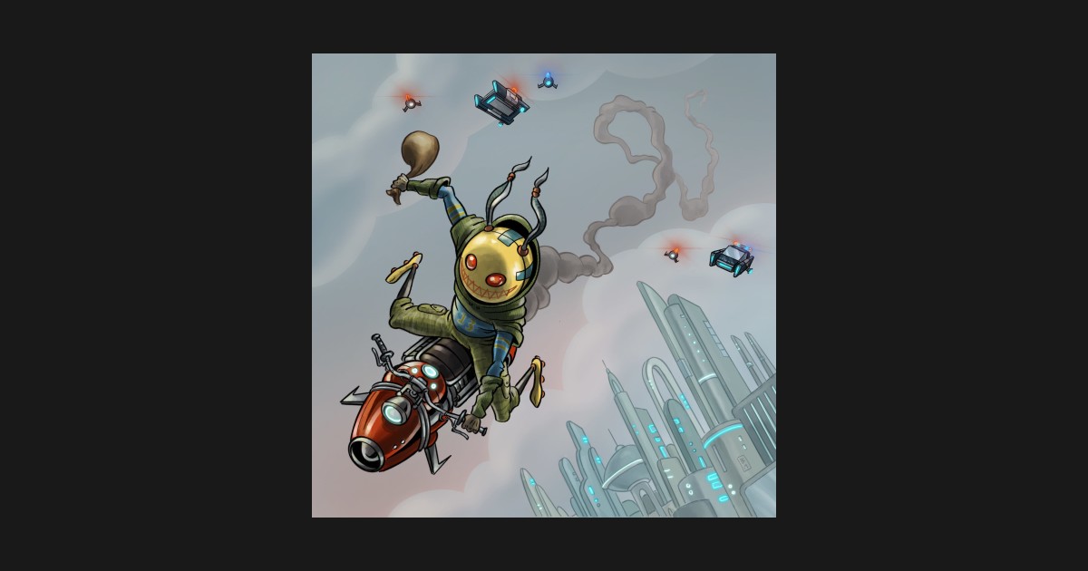 Vigilante Robot Rabbit - Space - T-Shirt | TeePublic