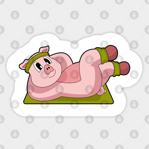 Pig Fitness Gymnastics - Bodybuilding - Sticker | TeePublic
