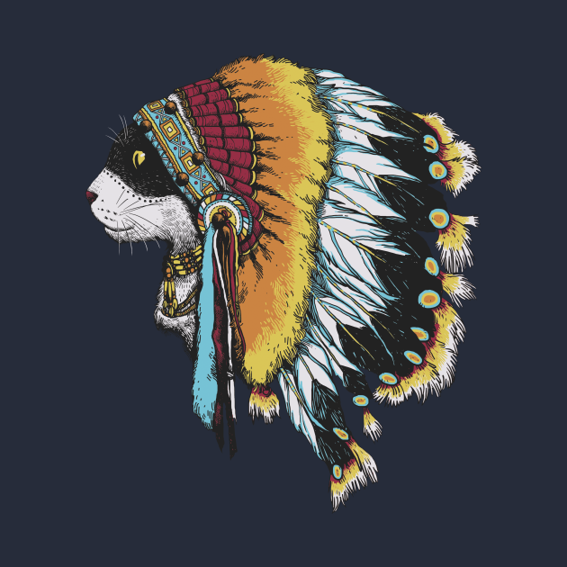 Chiefcat Color Version - Cats - T-Shirt | TeePublic