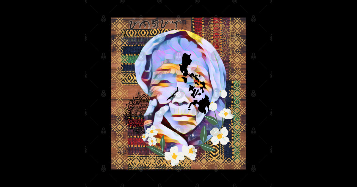 Philippine Map Art Baybayin word Pinagpala (Blessed) - Philippines Flag ...