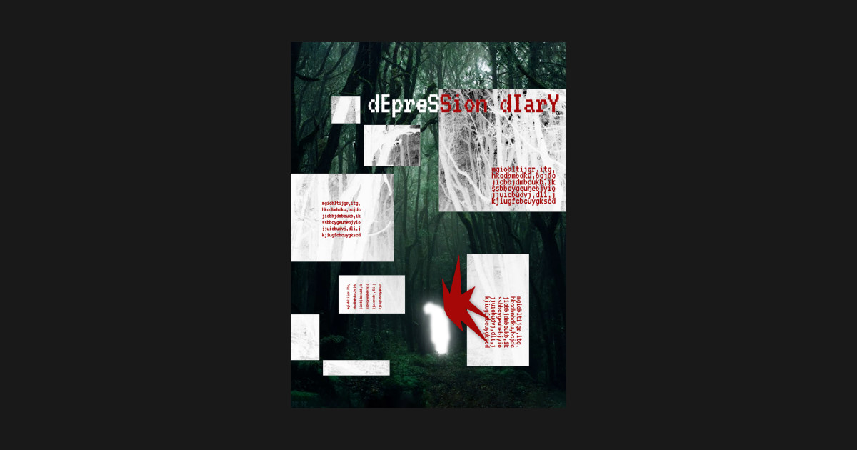 Depression Diary - Depression Art - T-Shirt | TeePublic