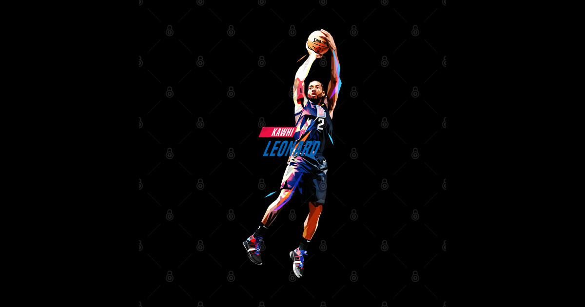 Kawhi Leonard Low Poly - Kawhi Leonard - Sticker | TeePublic