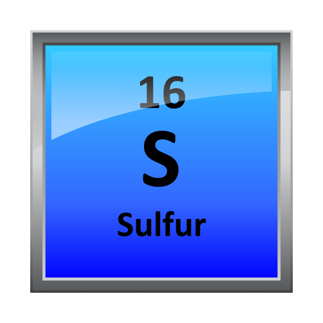 Sulfur Element Tile - Periodic Table - Sulfur - T-Shirt | TeePublic
