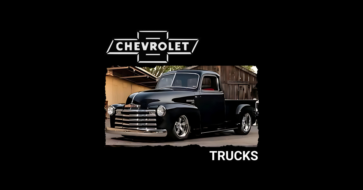 Classic Chevy Truck 50's Pickup Black Chevy Mod - Chevy Truck - Sticker ...