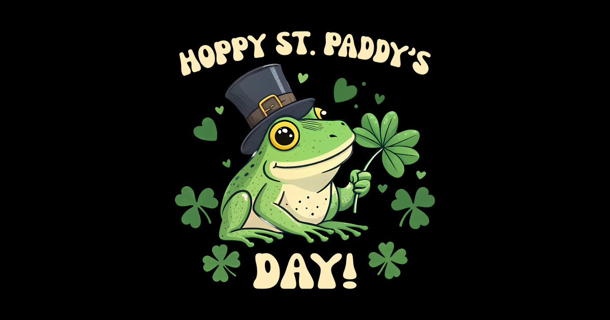 Hoppy St. Paddy's Day Patrick’s Day Lover - Funny Frog - Sticker ...