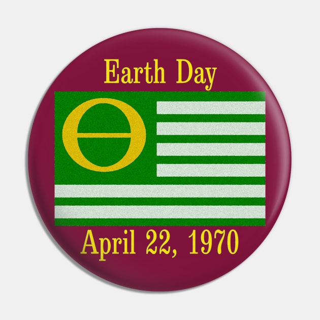 Original Earth Day Flag - Earth Day - Pin | TeePublic