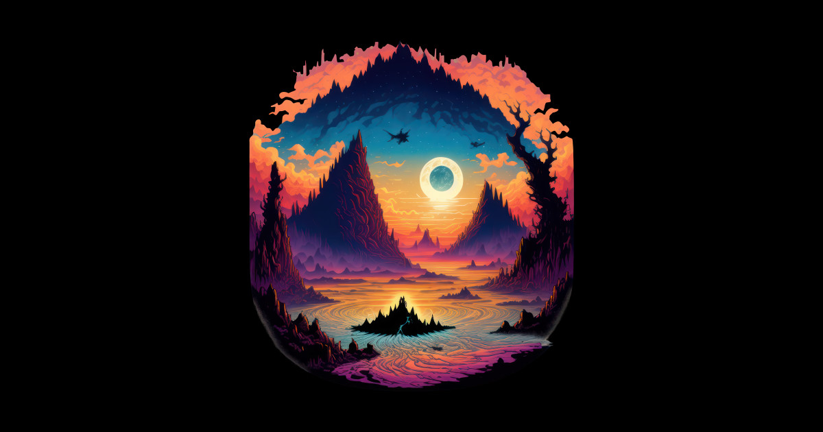 The Adventure - Black BG - Adventure - Sticker | TeePublic