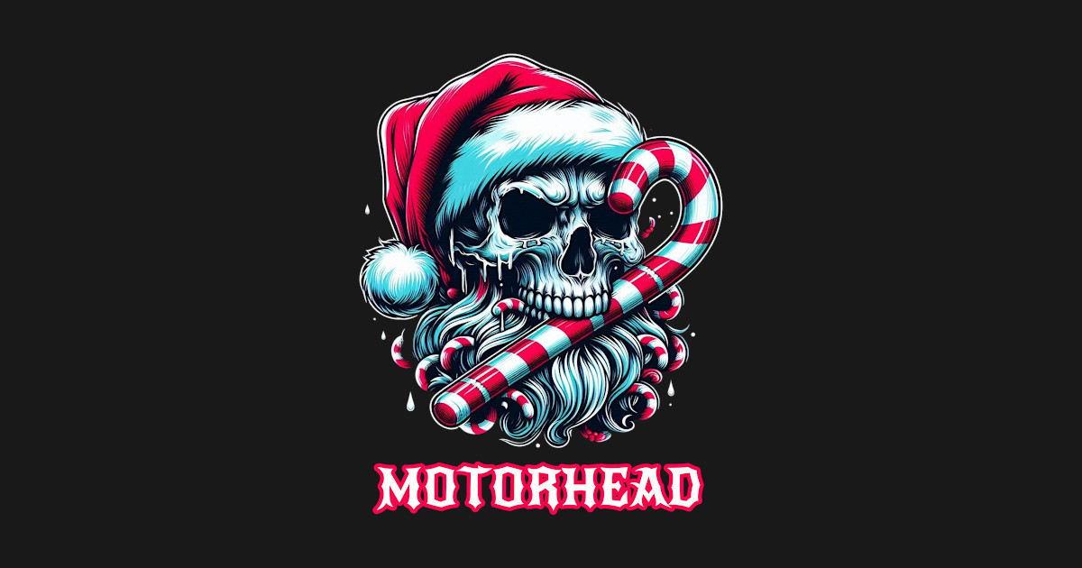 Twisted Christmas Skull Motorhead - Indie Rock - T-Shirt | TeePublic