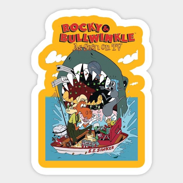 Rocky and bullwinkle Vintage - Bullwinkle - Sticker | TeePublic