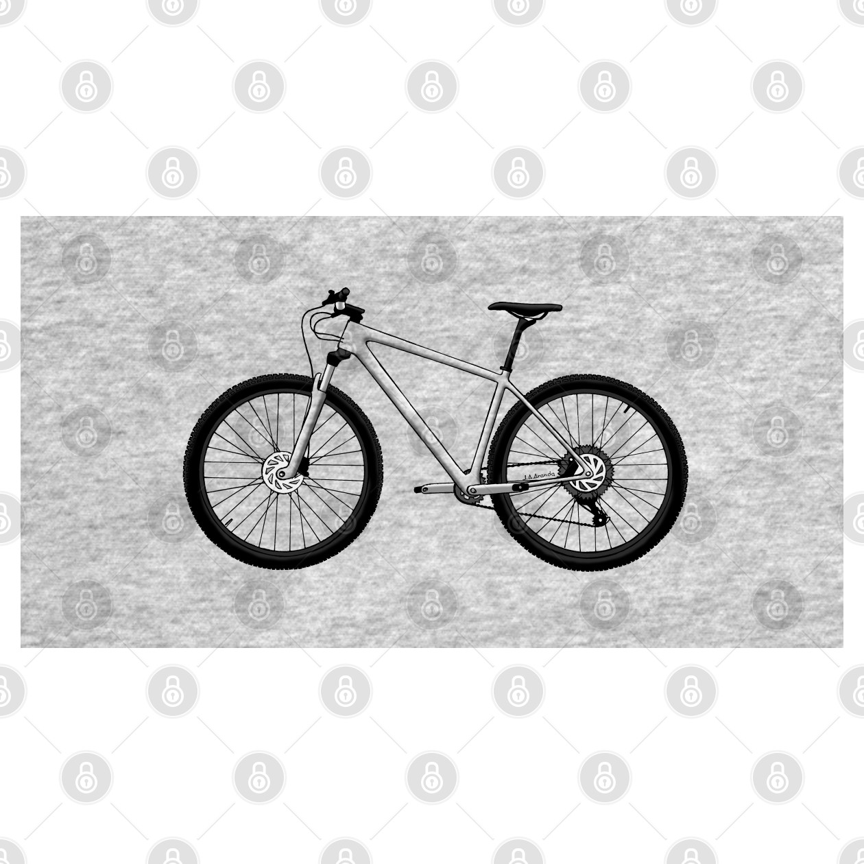 MTB drawing - Mountain Bike - T-Shirt | TeePublic