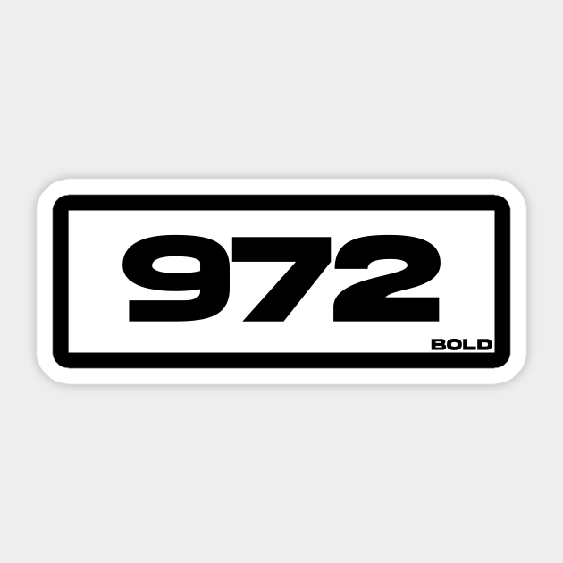 972 area code - 972 Area Code - Sticker | TeePublic