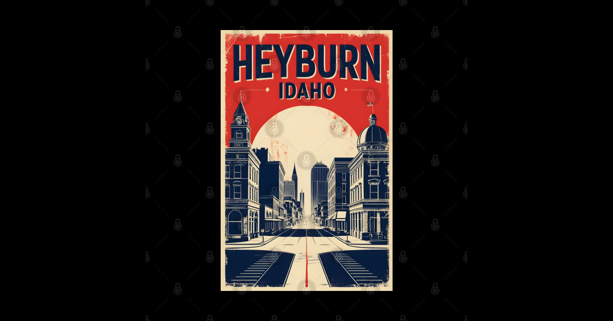 Heyburn Idaho USA Vintage Poster Tourism Travel - Heyburn - Sticker ...