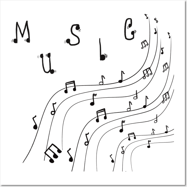 Music notes - Music Notes Artwork - Posters and Art Prints | TeePublic
