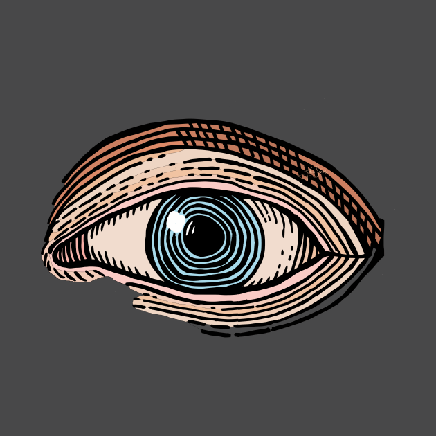 Engraved Eye in Color - Engraved Eye - T-Shirt | TeePublic