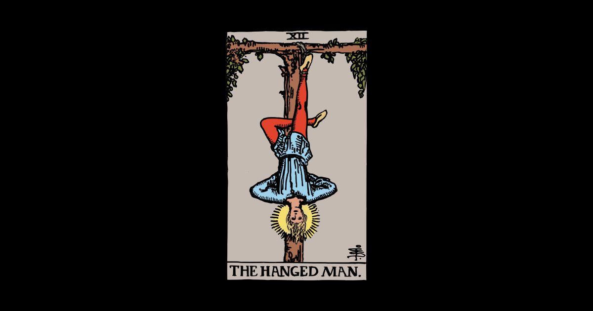 The Hanged Man Tarot Card Rider Waite - Hanged Man Tarot Card - Posters ...