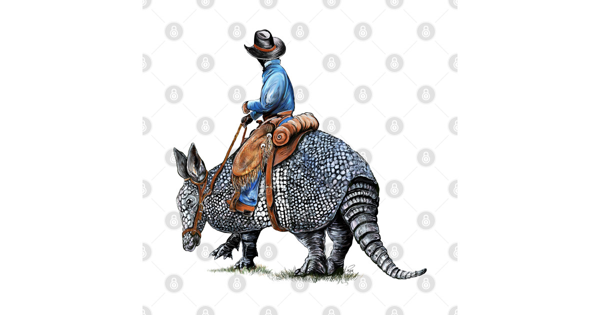 Armadillo Cowboy - Armadillo - T-Shirt | TeePublic