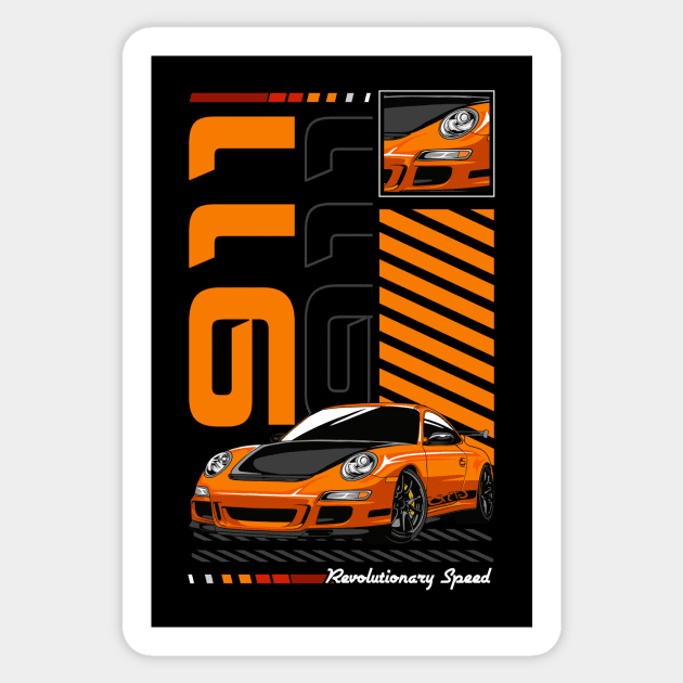 Iconic 911 GT3 RS Car - Iconic 911 Gt3 Rs Car - Sticker | TeePublic
