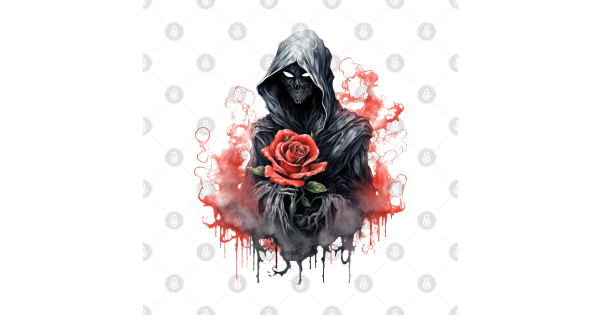 Gothic Roses Ghost #1 - Gothic - T-Shirt | TeePublic