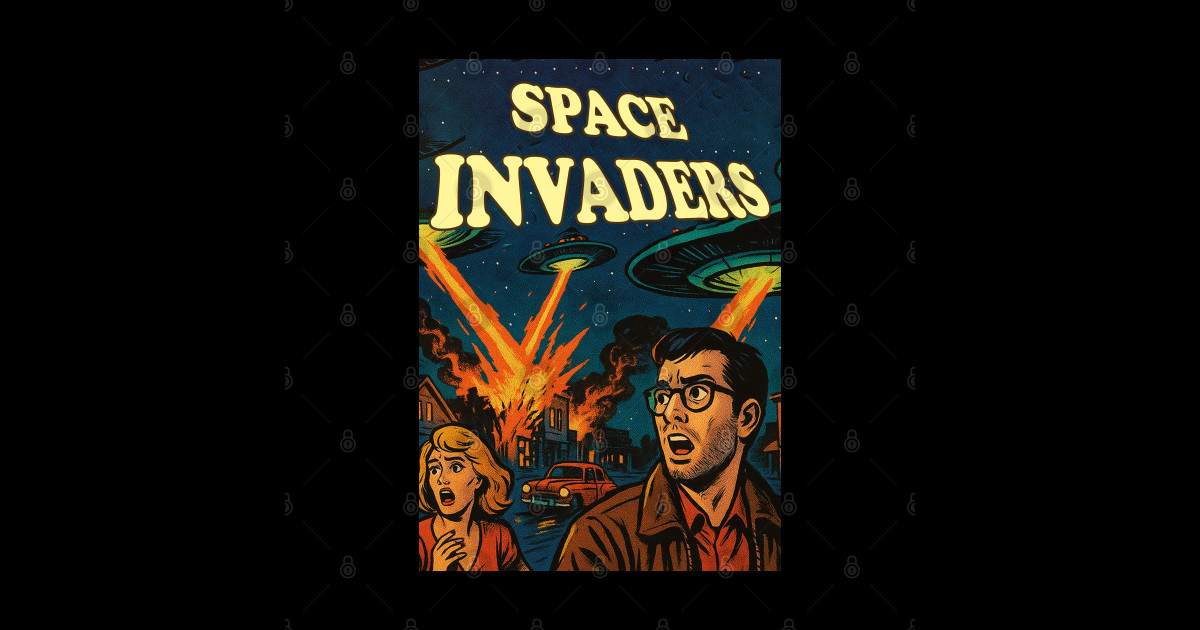 Space invaders - Movie - Sticker | TeePublic