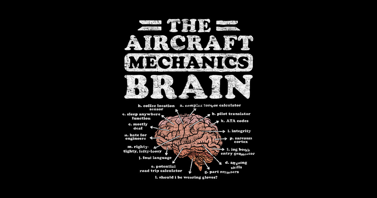 The Aircraft Mechanics Brain - The Aircraft Mechanics Brain - Sticker ...