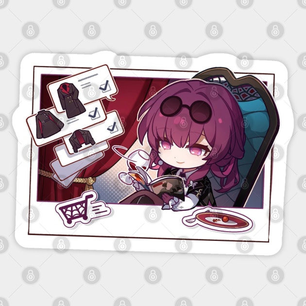 Honkai Star Rail Chibi Kafka Coats - Honkai Star Rail - Sticker | TeePublic