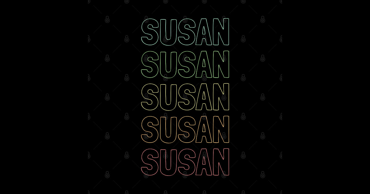 Susan Name Pattern - Susan - Sticker | TeePublic