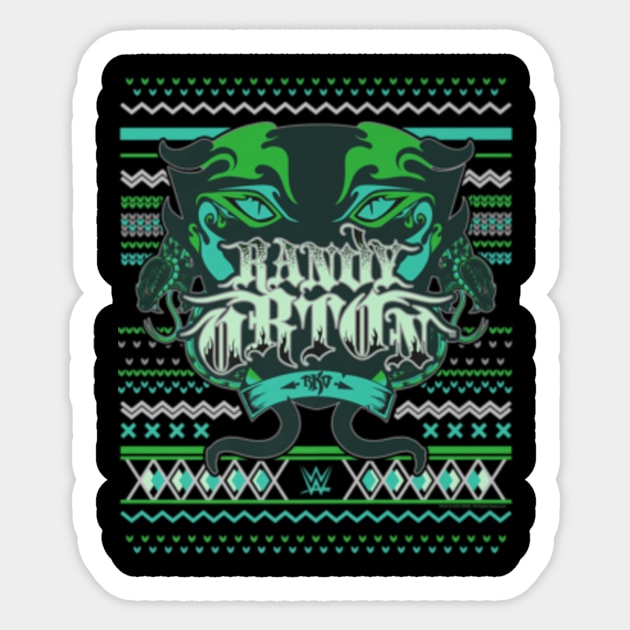 Randy Orton Christmas Ugly - Randy Orton - Sticker | TeePublic