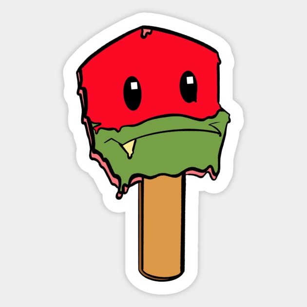 ROTTMNT Raph Popsicle - Rottmnt - Sticker | TeePublic