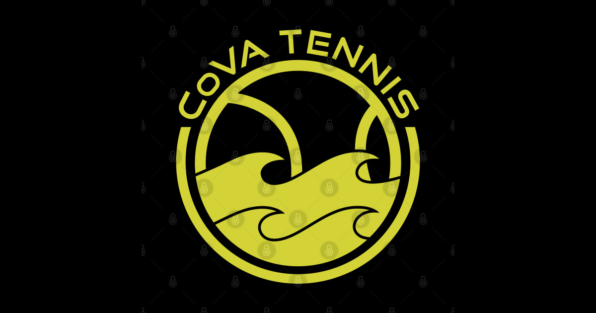 CoVA Tennis - Coastal Virginia Tennis Ball and Beach Waves Logo Design ...