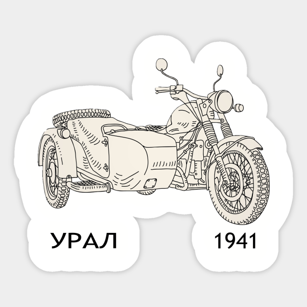 Ural sidecar motorcycle - Ural - Sticker | TeePublic