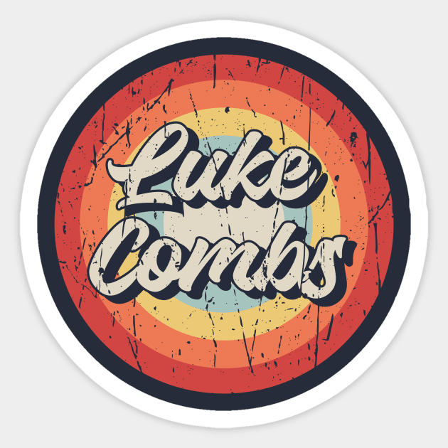 circle vintage - luke combs - Luke Combs - Sticker | TeePublic