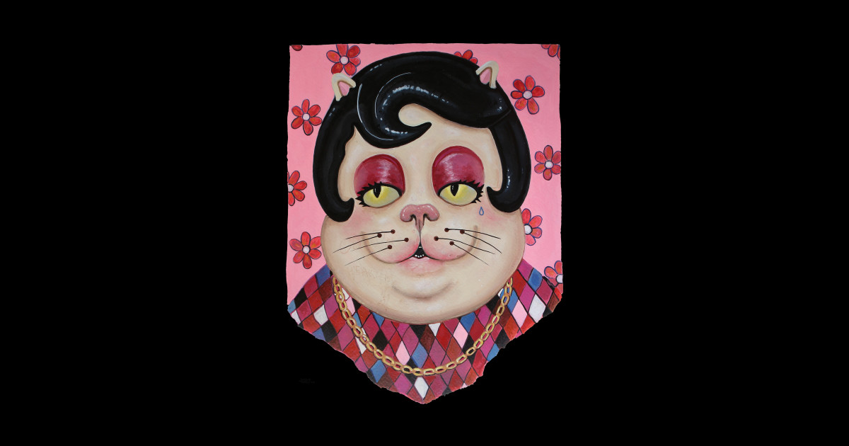 Cat Boss Cat Gangster Mobster Mrs. Kitty Boom Boom Original Painting By ...