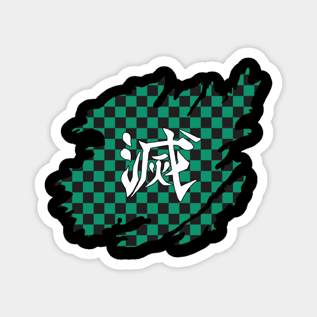 Demon Slayer Kanji on Tanjiro's Ripped fabric - Tanjirou Kamado ...