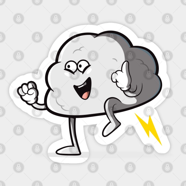 Farting lightning cloud - Farts - Sticker | TeePublic