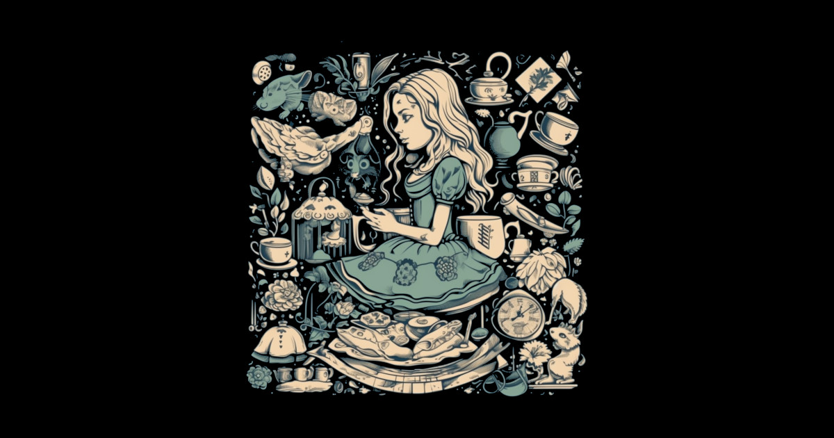 Modern Alice in Wonderland Drawing - Alice In Wonderland - Posters and ...