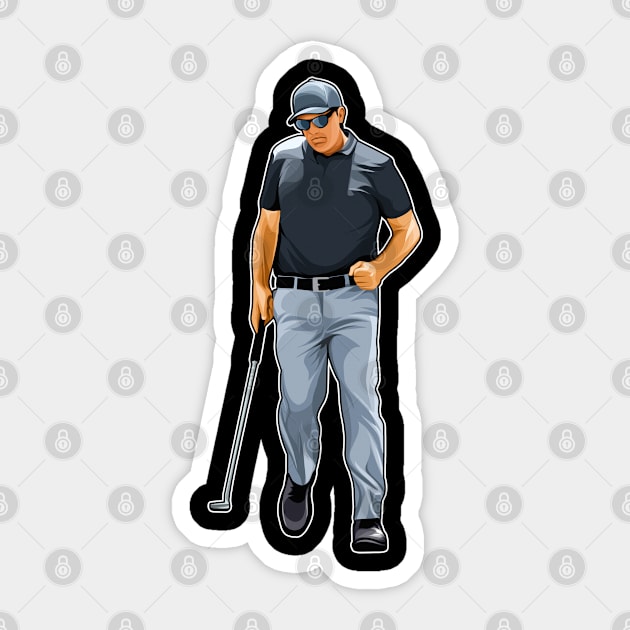Phil Michelson Birdie Putt - Phil Mickelson - Sticker | TeePublic