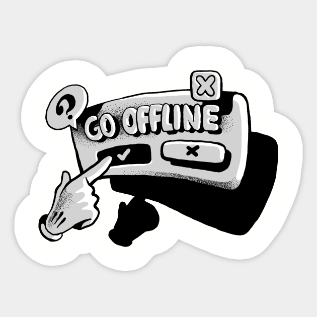 Go Offline - Online - Sticker | TeePublic