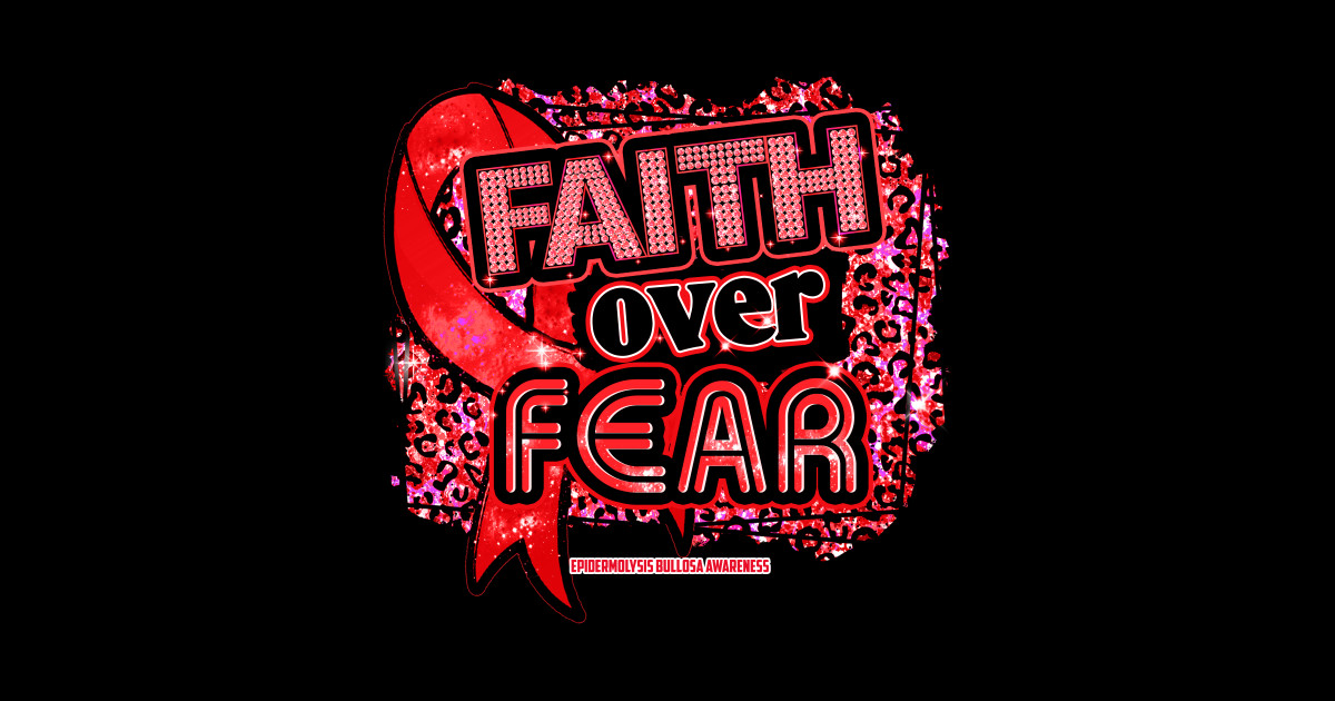 Epidermolysis Bullosa awareness Ribbon Faith Over Fear Leopard Gift For ...