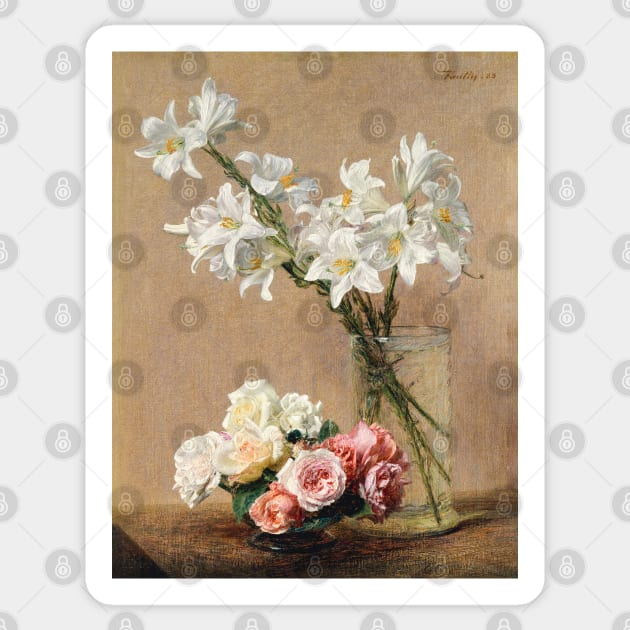 Roses and Lilies (1888) in high resolution by Henri Fantin–Latour ...