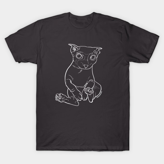 Bingus Cat White Line - Bingus - T-Shirt | TeePublic