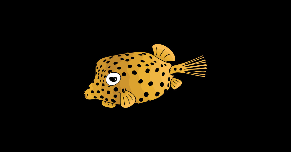 Yellow boxfish cartoon illustration - Yellow Boxfish Cartoon ...