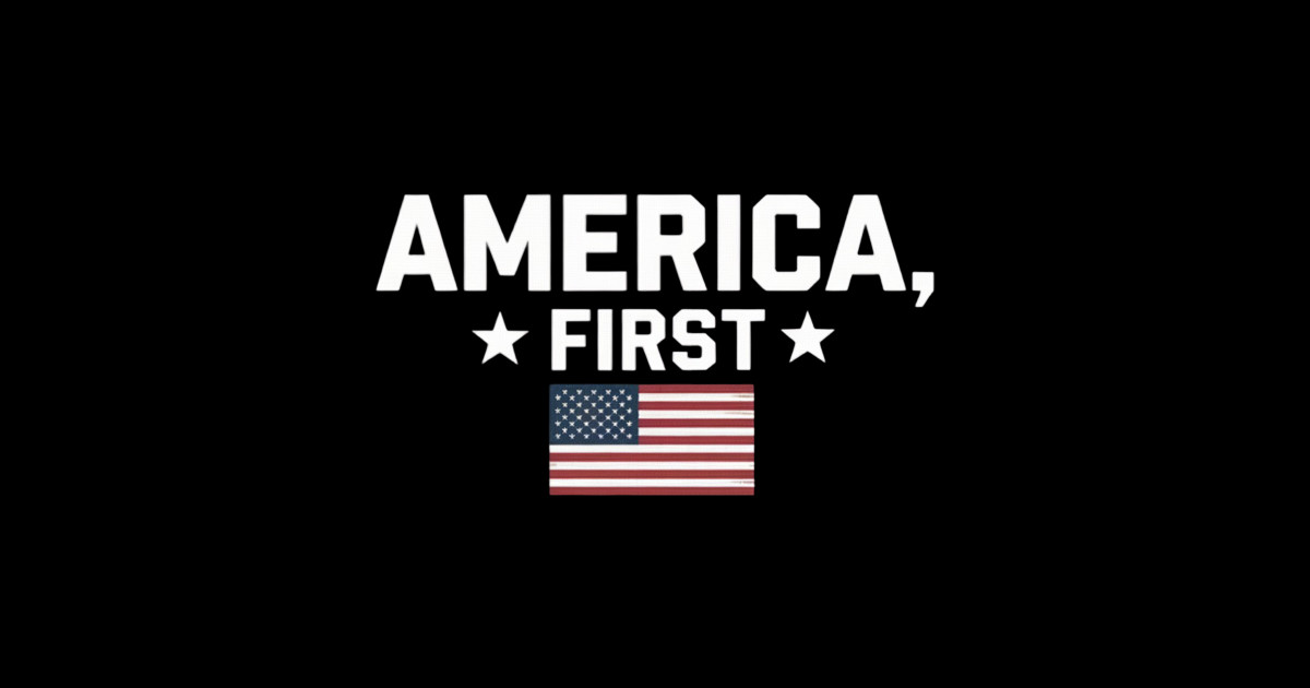 America First USA Flag - America - Sticker | TeePublic