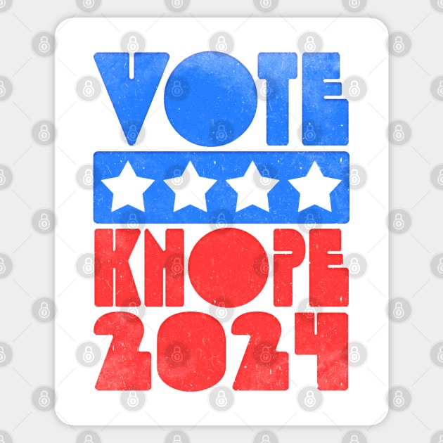 Vote Knope 2024 -- Retro Faded Style - Knope - Sticker | TeePublic