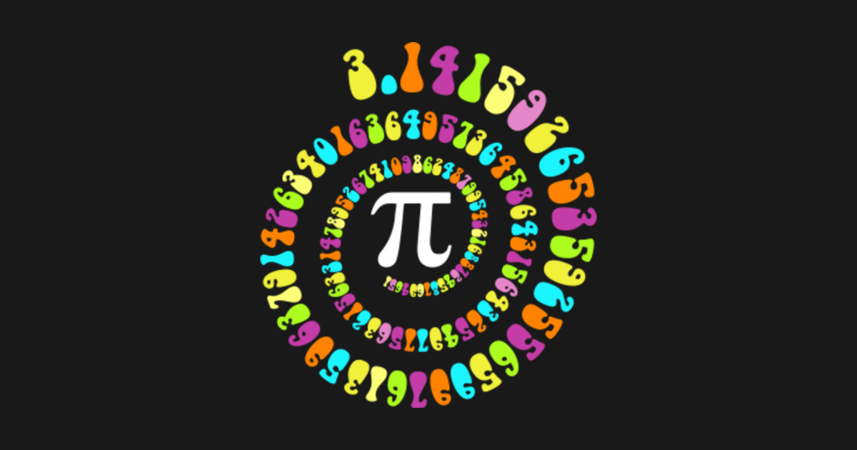 Pi Spiral in Playful Colors - Pi Day - T-Shirt | TeePublic