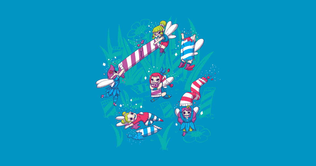 Pixies Eating Pixie Sticks - Pixie Sticks - T-Shirt | TeePublic